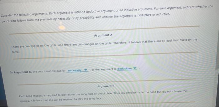 Solved Consider the following arguments. Each argument is | Chegg.com