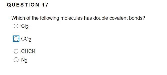 Solved Which of the following molecules has double covalent | Chegg.com