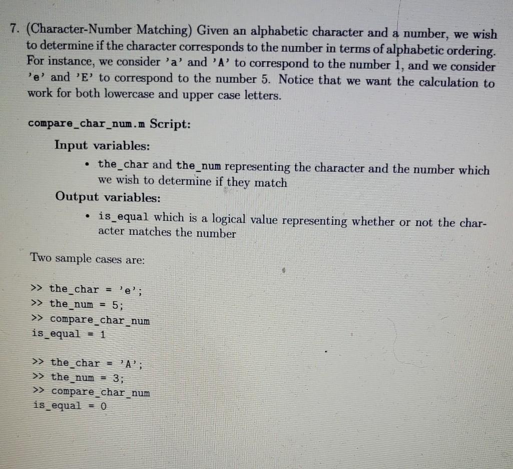 Solved Use Matlab Or Octave To Code Use Logical Operators