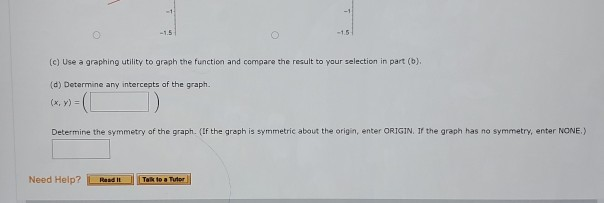 Solved Consider the following y - resin (a) Use a graphing | Chegg.com