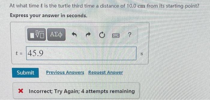 Solved A turtle crawls along a straight line, which we will | Chegg.com