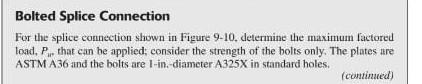Solved Bolted Splice Connection For the splice connection | Chegg.com