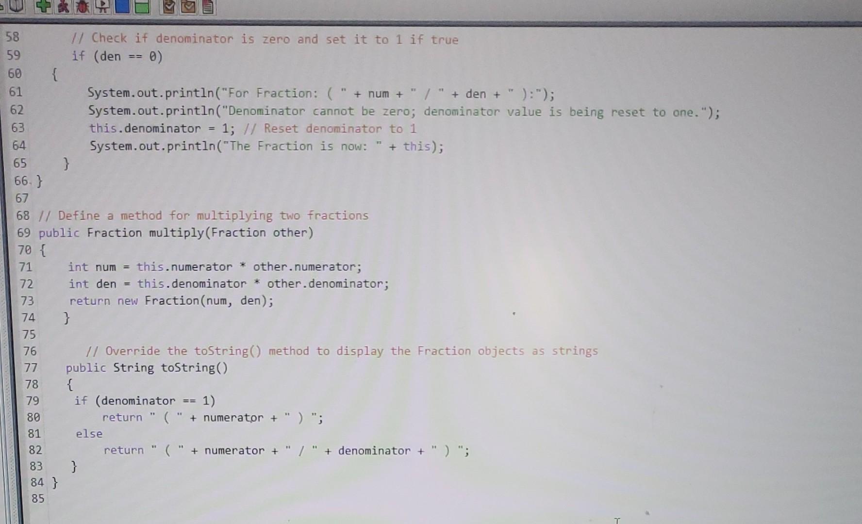 Solved Program requirements: Fraction class - The | Chegg.com