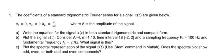 Solved Please show the standard and compact form in matlab | Chegg.com