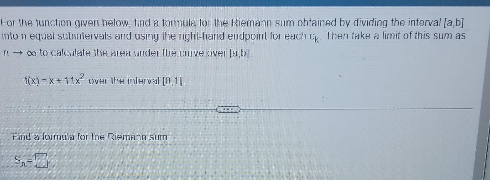Solved For the function given below, find a formula for the | Chegg.com