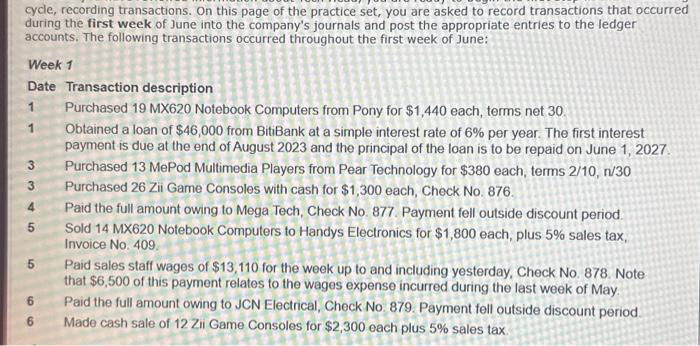Solved cycle, recording transactions. On this page of the | Chegg.com