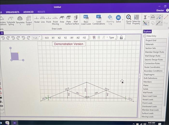Solved Can one help me make this truss in SkyCiv? if so, can | Chegg.com