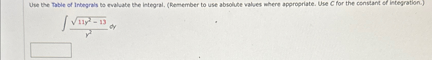 Solved Use the Table of Integrals to evaluate the integral. | Chegg.com