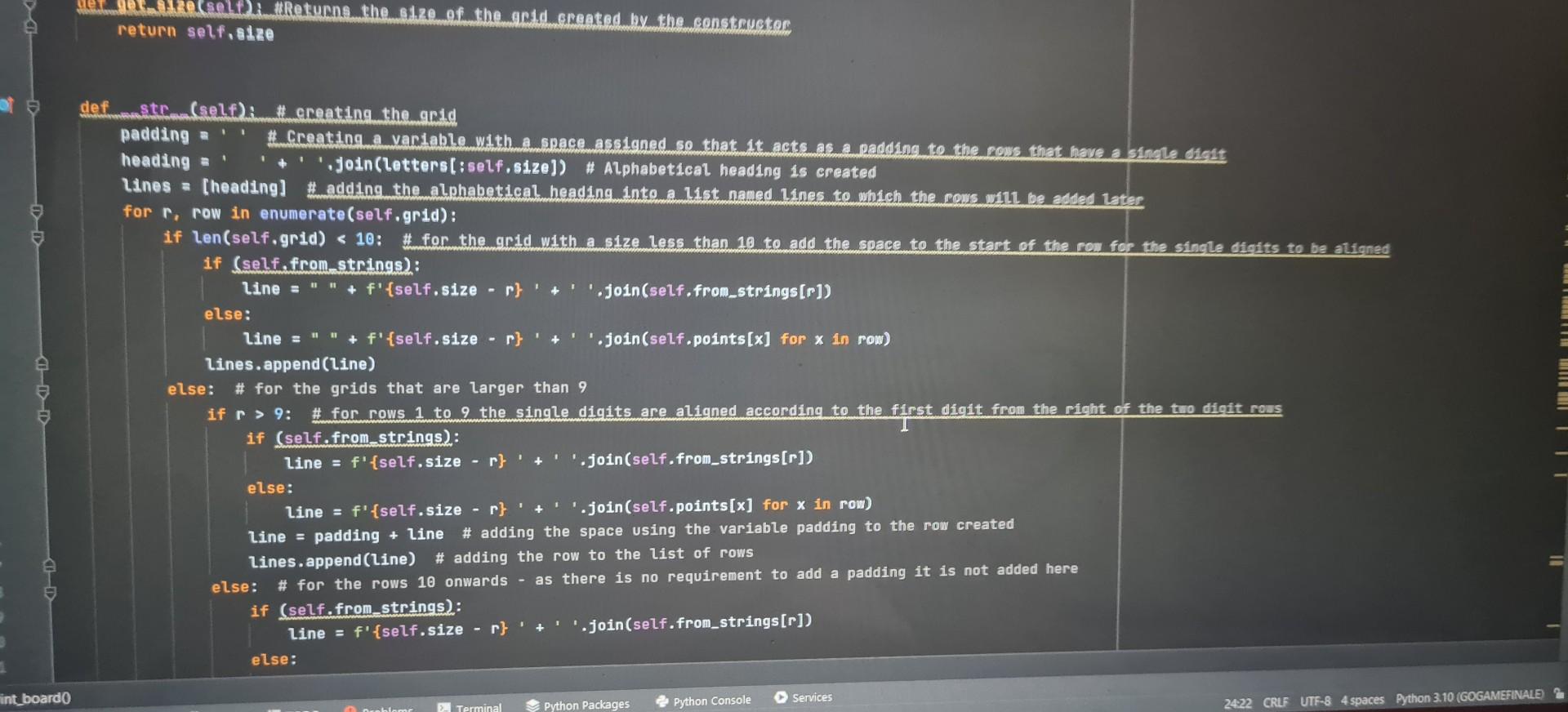 return self, size def s ste ( self) : oreating the | Chegg.com