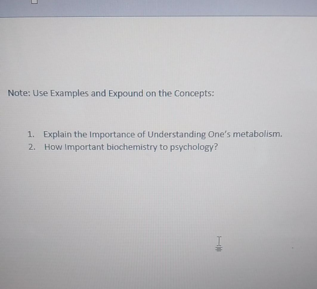 Solved Note: Use Examples and Expound on the Concepts: 1. | Chegg.com