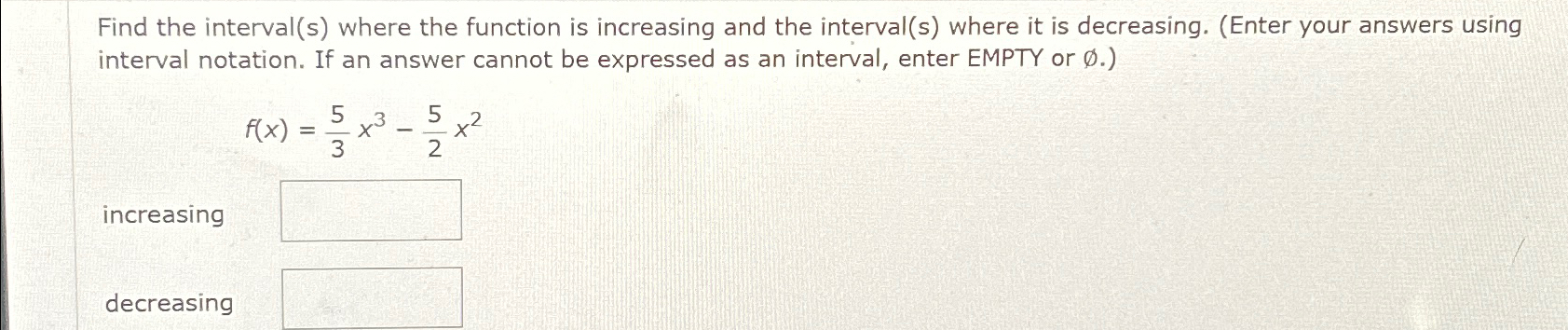 Solved Find the interval(s) ﻿where the function is | Chegg.com