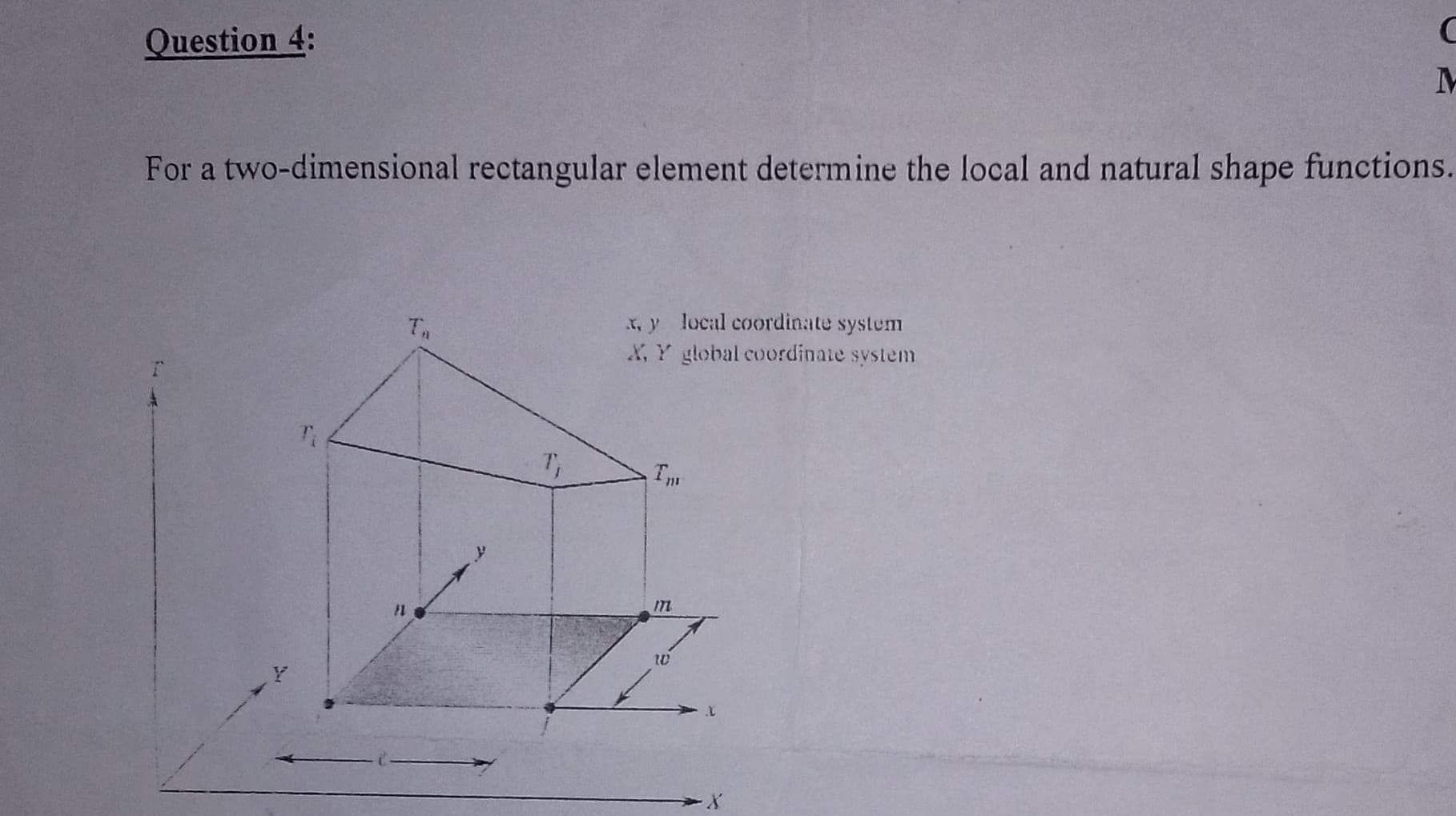 Solved Question 4 For A Two Dimensional Rectangular Ele 0480
