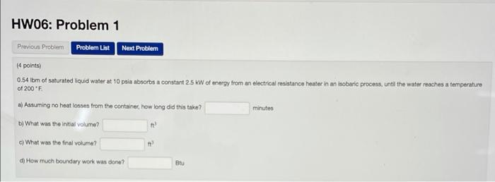 Solved HW06: Problem 1 Previous Problem Probler List Next | Chegg.com