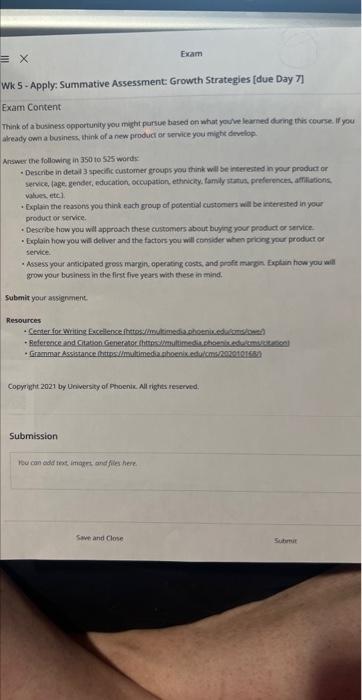 Solved Wk 5-Apply, Summative Assessment: Growth Strategies | Chegg.com