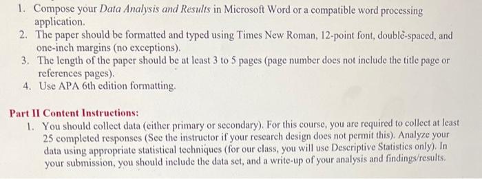 Solved 1. Compose your Data Analysis and Results in | Chegg.com