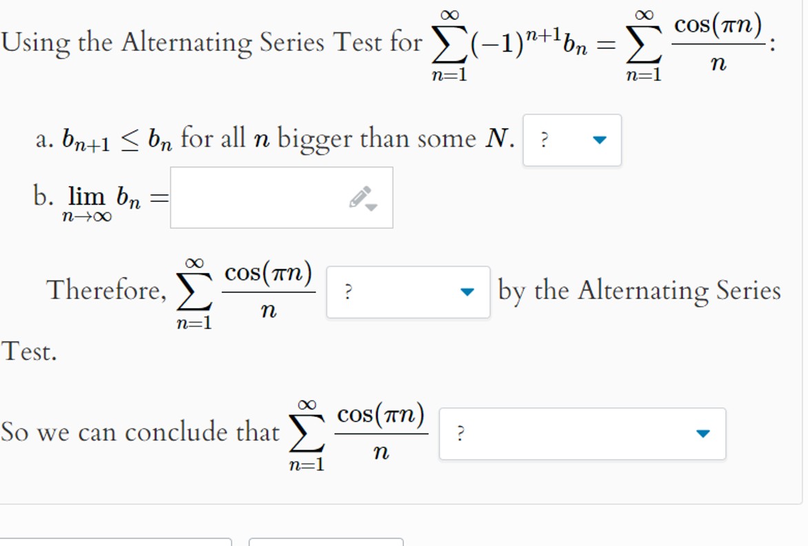 Solved Using the Alternating Series Test for | Chegg.com