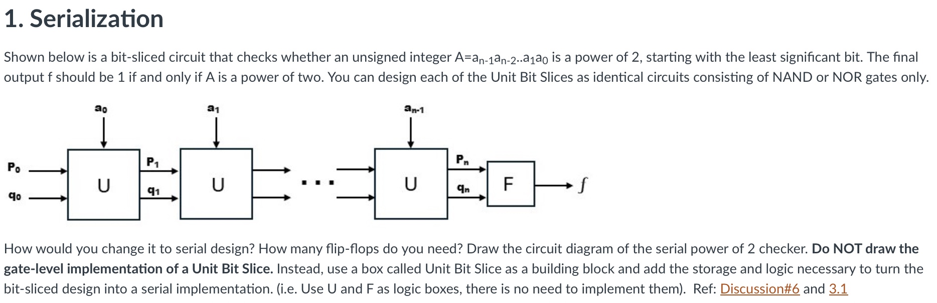 Solved SerializationShown below is a bit-sliced circuit that | Chegg.com