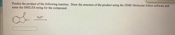Solved Predict the product of the following reaction. Draw | Chegg.com