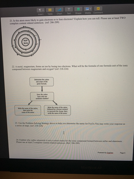 Solved TE TO Insert Table Chart Text Shape Media Comment 21. | Chegg.com