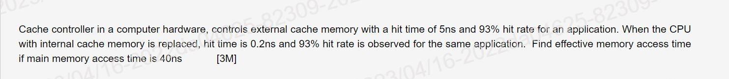 Solved Cache controller in a computer hardware, controls | Chegg.com