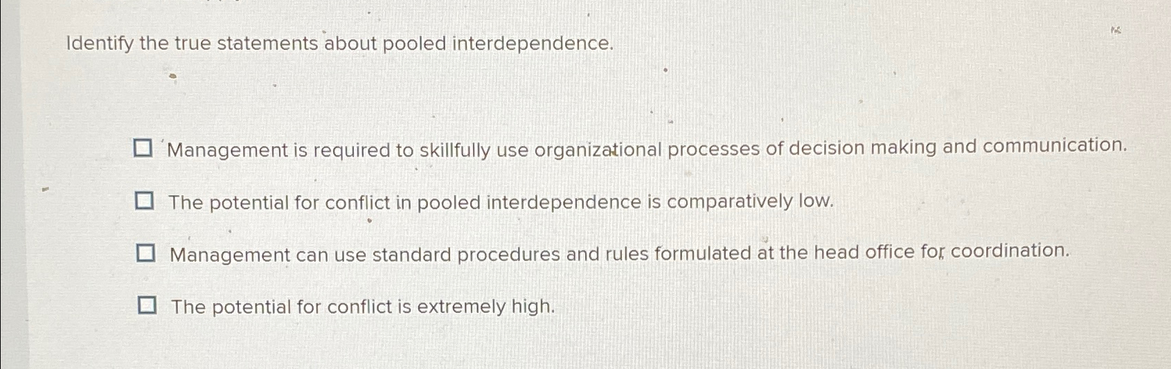 Solved Identify the true statements about pooled | Chegg.com