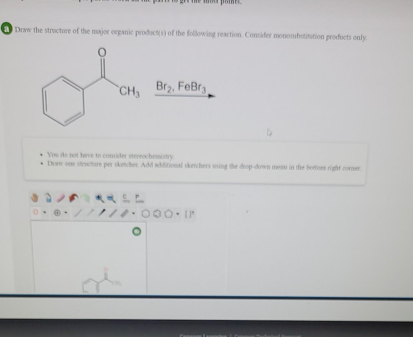 Solved points. a Draw the structure of the major organic | Chegg.com