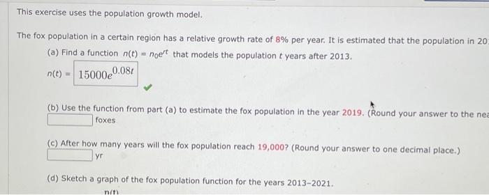Solved b.) use the function from part (a) to estimate the | Chegg.com