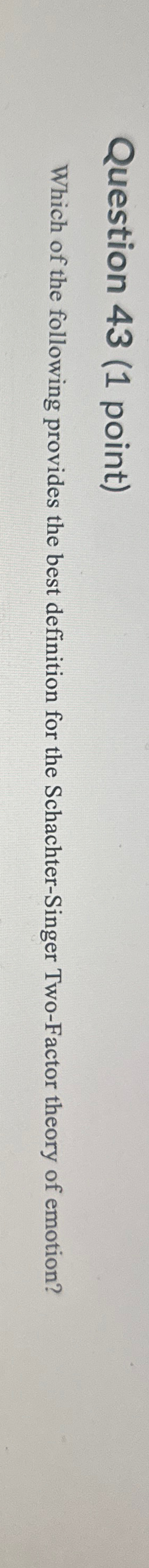 Solved Question 43 (1 ﻿point)Which of the following provides | Chegg.com