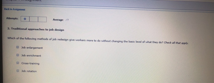 Solved Attempts: Average 1. Work and jobs "I started out as | Chegg.com