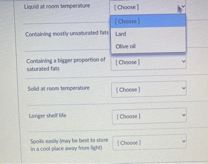 Solved Liquid at room temperature [Choose ] [ Choose] | Chegg.com