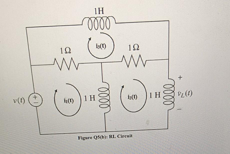 Solved (b) For the circuit given as shown in Figure Q5(b), | Chegg.com