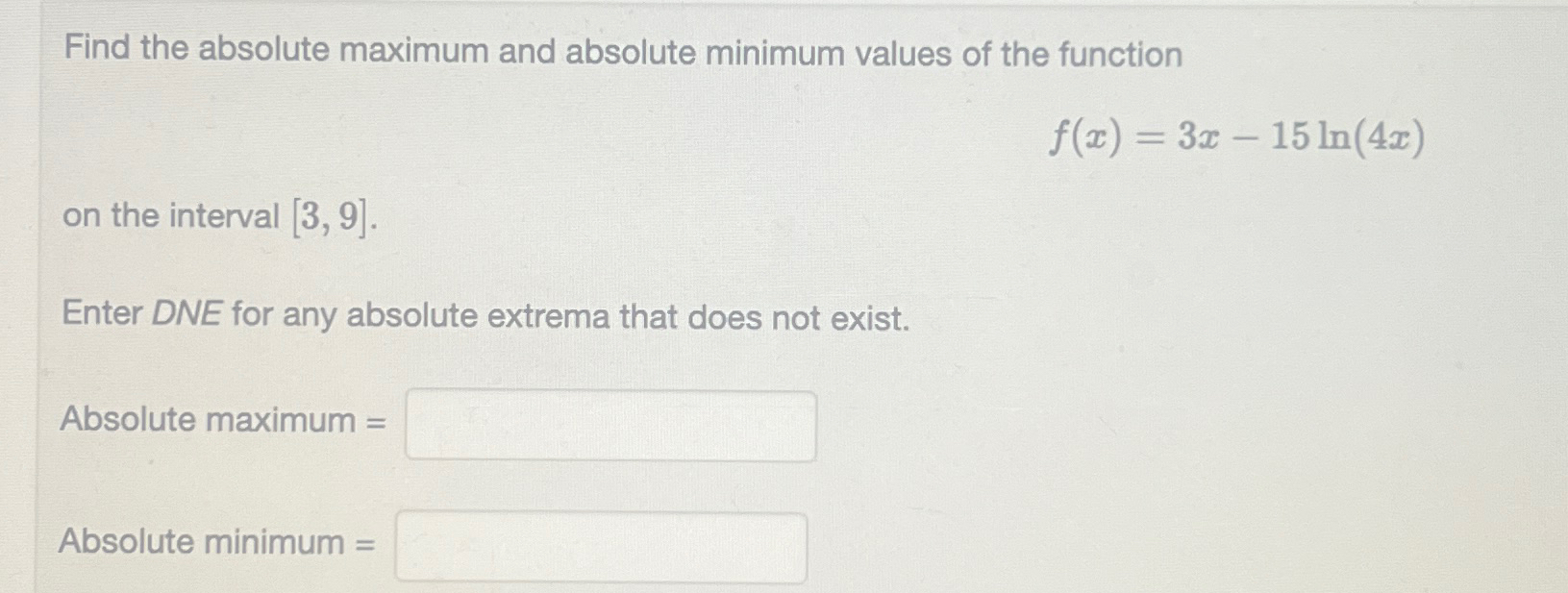 Solved Find the absolute maximum and absolute minimum values | Chegg.com