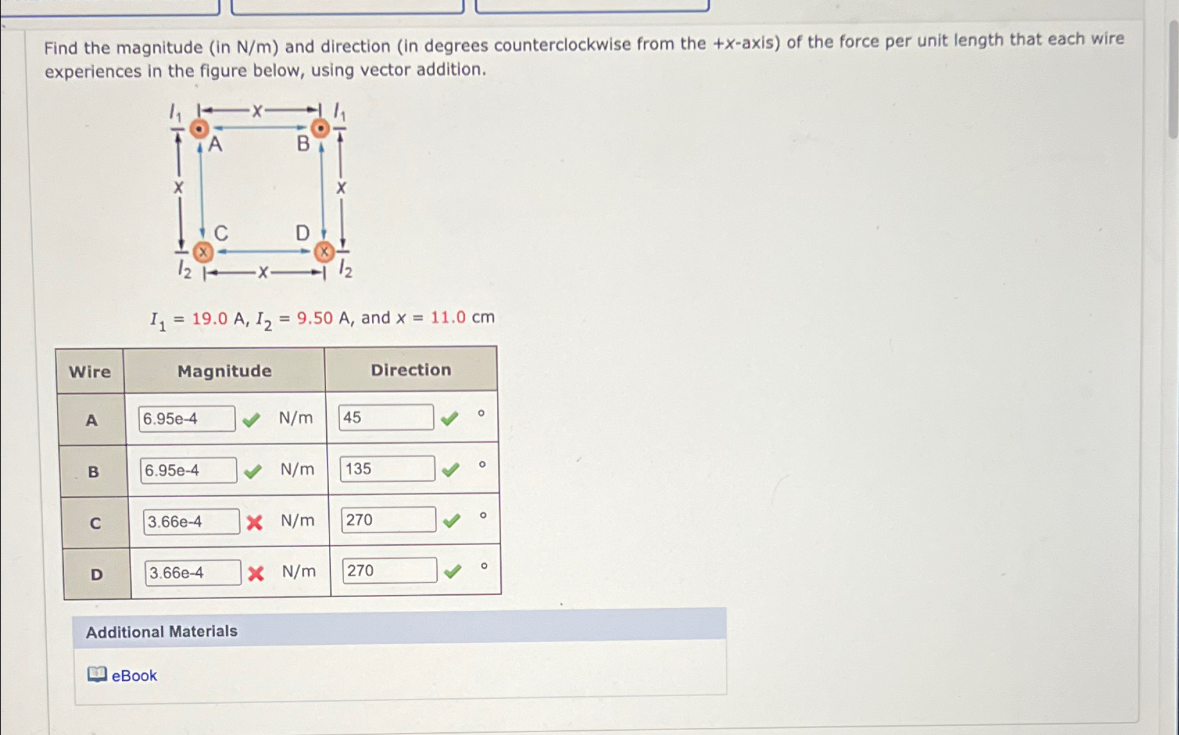 Solved Find the magnitude (in Nm ) ﻿and direction (in | Chegg.com