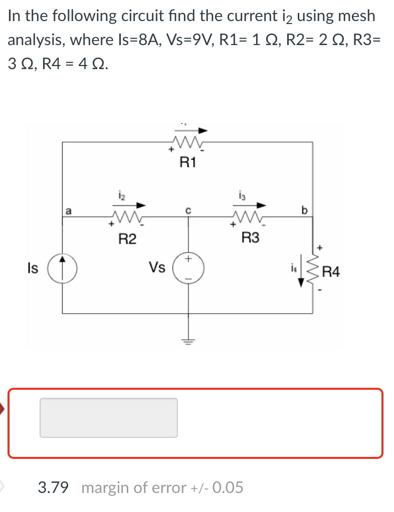 Solved In the following circuit find the current i2 ﻿using | Chegg.com