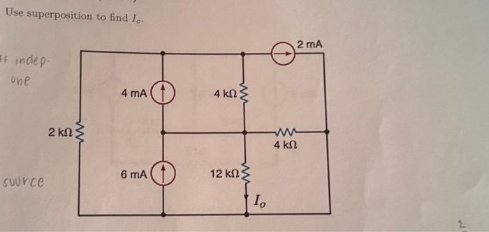Solved Use superposition to find Io. | Chegg.com