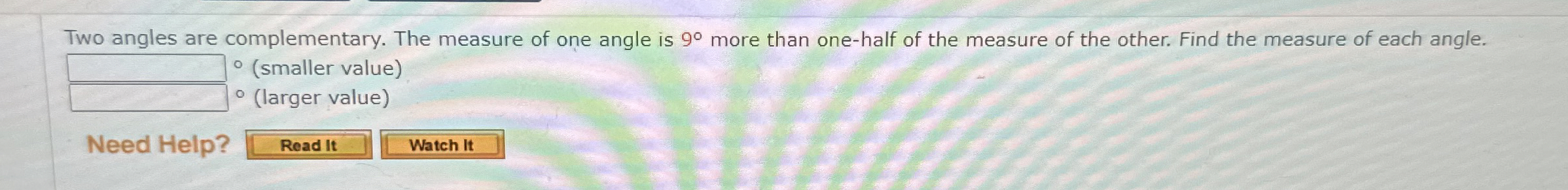 Solved Two angles are complementary. The measure of one | Chegg.com
