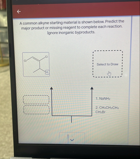 Solved A common alkyne starting material is shown below. | Chegg.com