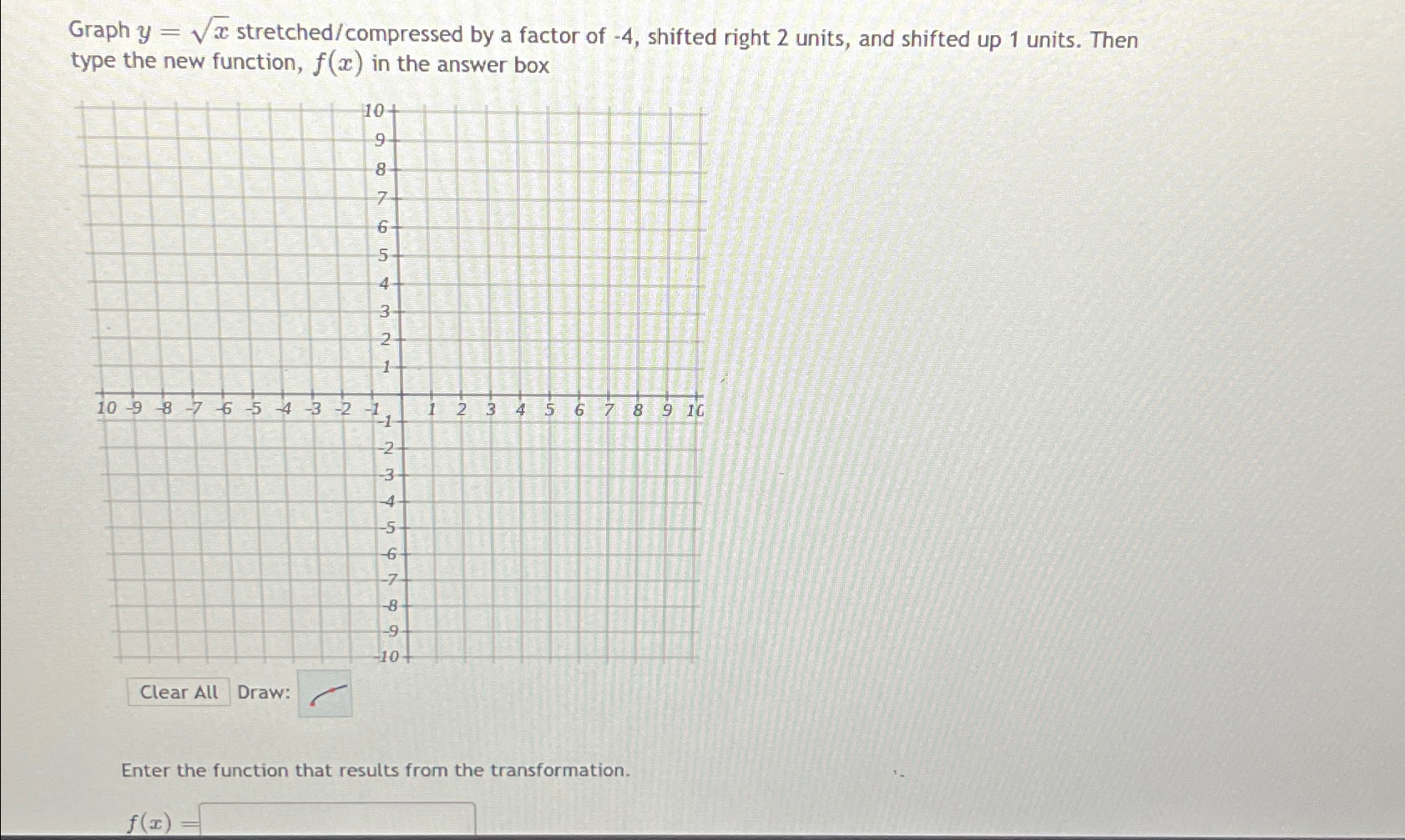 Solved Graph y=x2 ﻿stretched/compressed by a factor of -4 , | Chegg.com