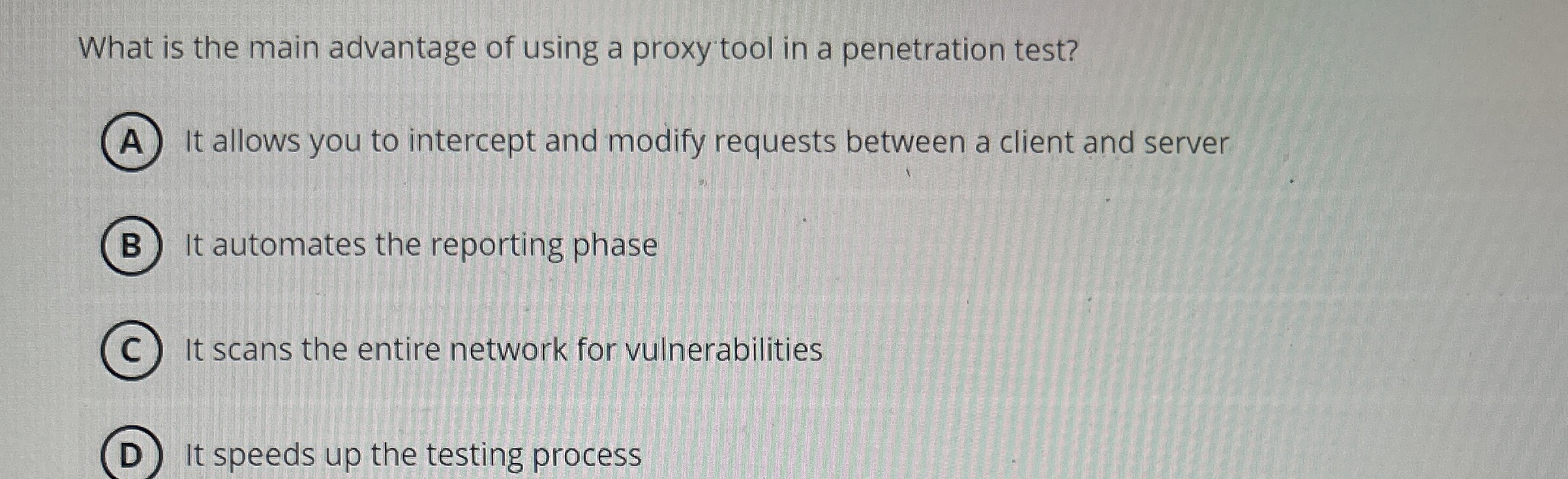 Solved What is the main advantage of using a proxy tool in a | Chegg.com
