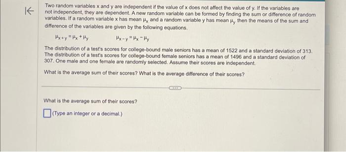Solved Two random variables x and y are independent if the | Chegg.com