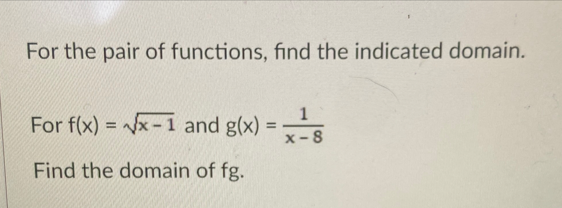 Solved For the pair of functions, find the indicated | Chegg.com