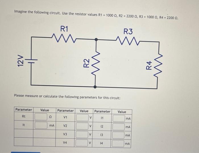 Solved Imagine the following circuit. Use the resistor | Chegg.com
