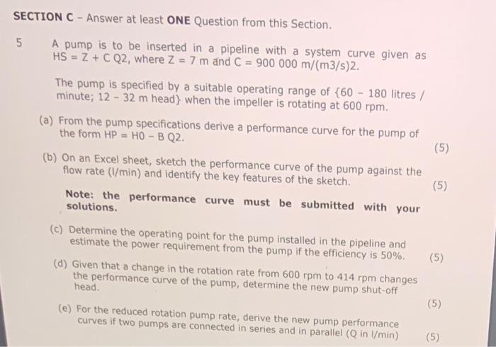 Solved SECTION C - Answer at least ONE Question from this | Chegg.com