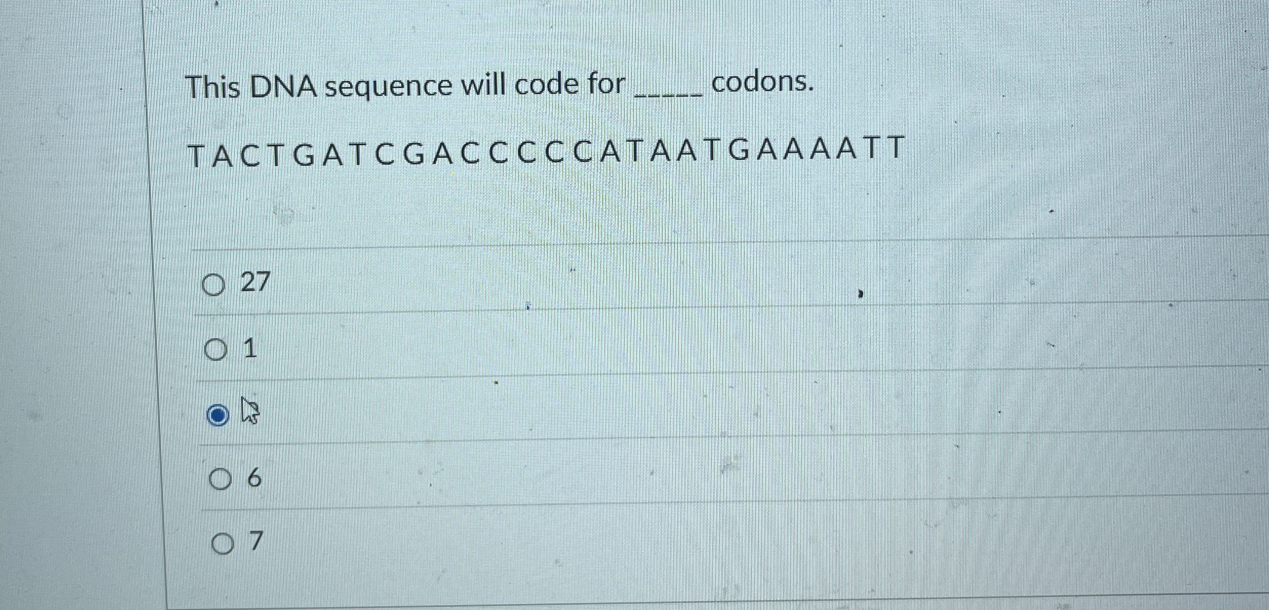 Solved This DNA sequence will code for q, | Chegg.com