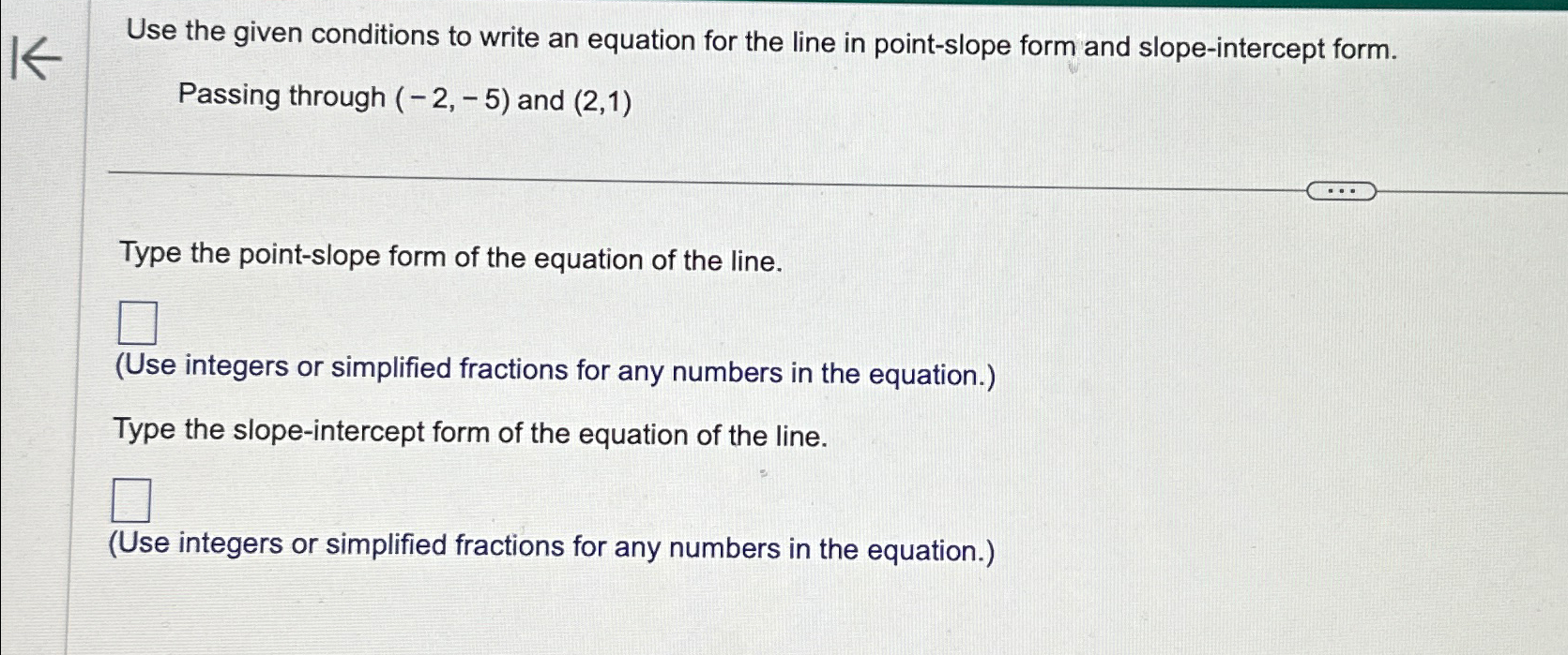 Solved Use the given conditions to write an equation for the | Chegg.com