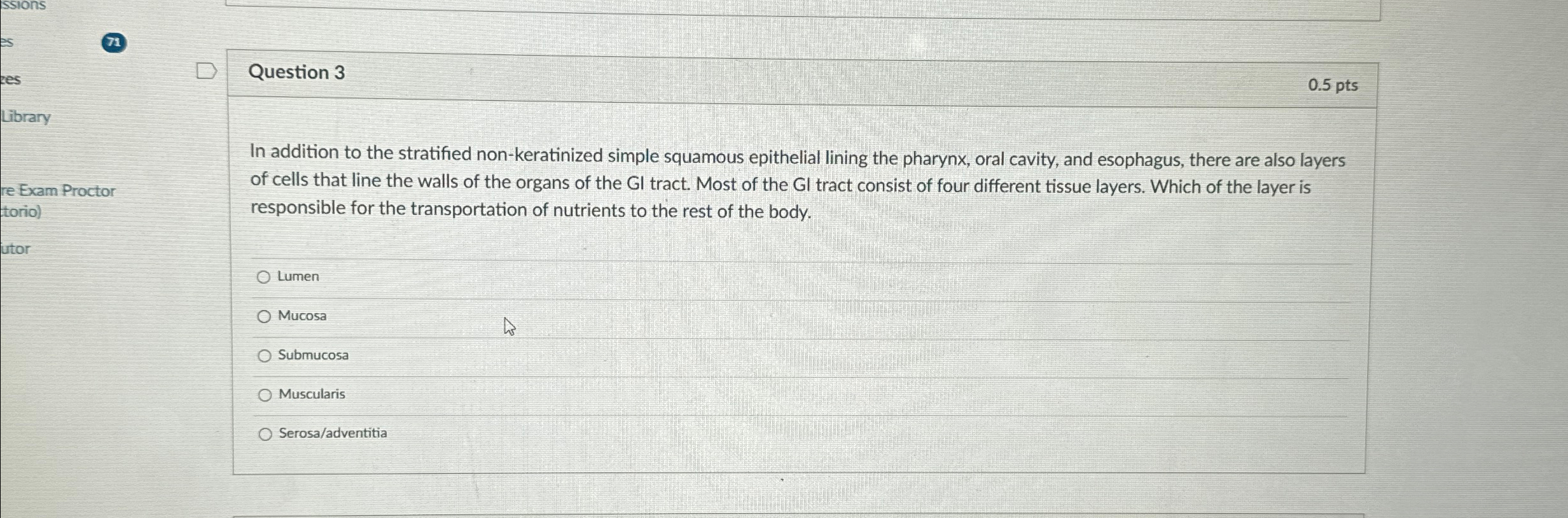 Solved Question 30.5ptsIn addition to the stratified | Chegg.com
