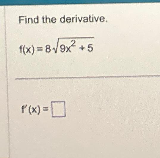 Solved Differentiate the function using one or more of the | Chegg.com