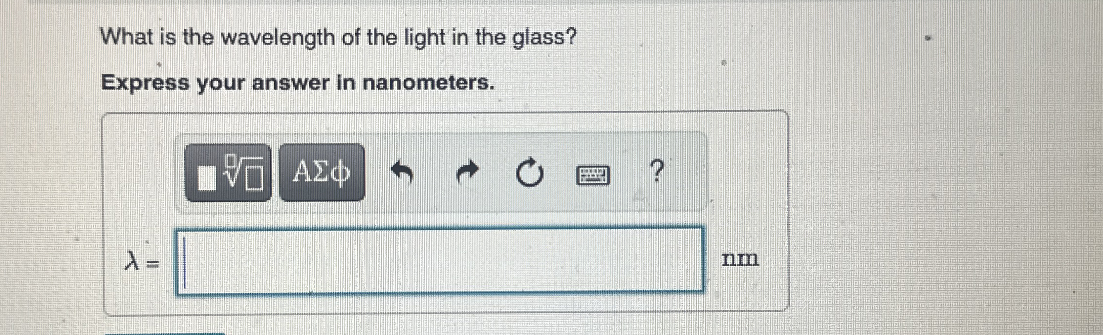 Solved In a physics lab, light with a wavelength of 490 ﻿nm | Chegg.com