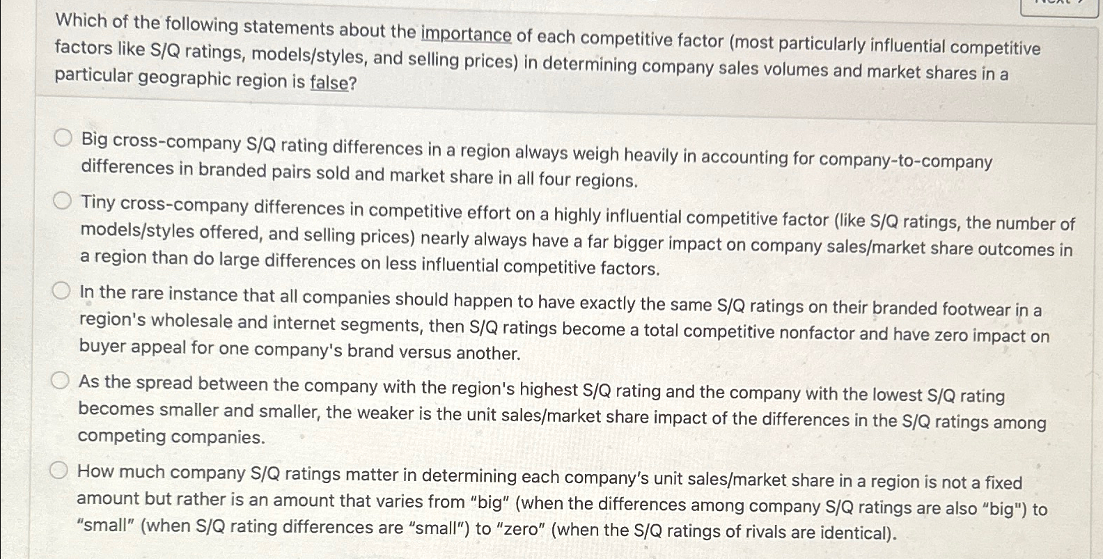 Solved Which of the following statements about the | Chegg.com