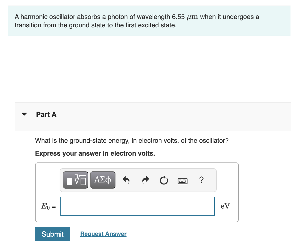 Solved A harmonic oscillator absorbs a photon of wavelength | Chegg.com